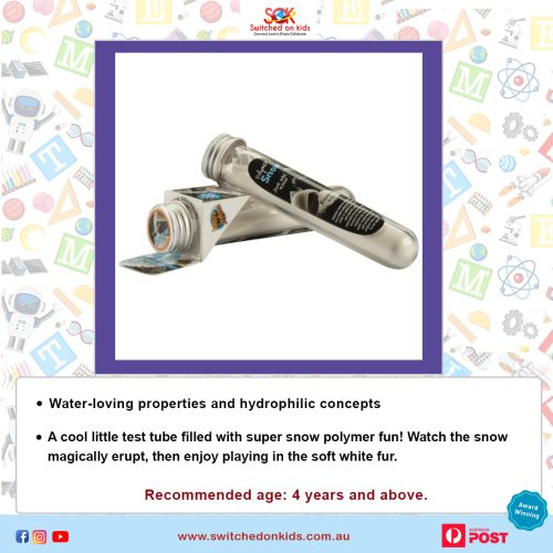 Polymer-Snow Test Tube for Science Learning - Switched On Kids