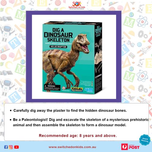 4M Dig a Dinosaur - Velociraptor - Switched on kids