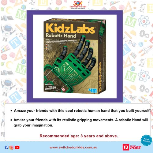 4M KidzLabs Robotic Hand Educational Toys - Switched on kids