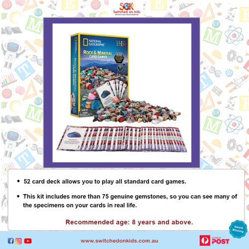 National Geographic Rock + Mineral card game - Switched on kids